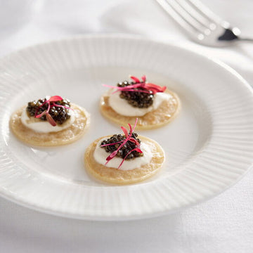 36 Russian Blinis Canape – Caviar Lover